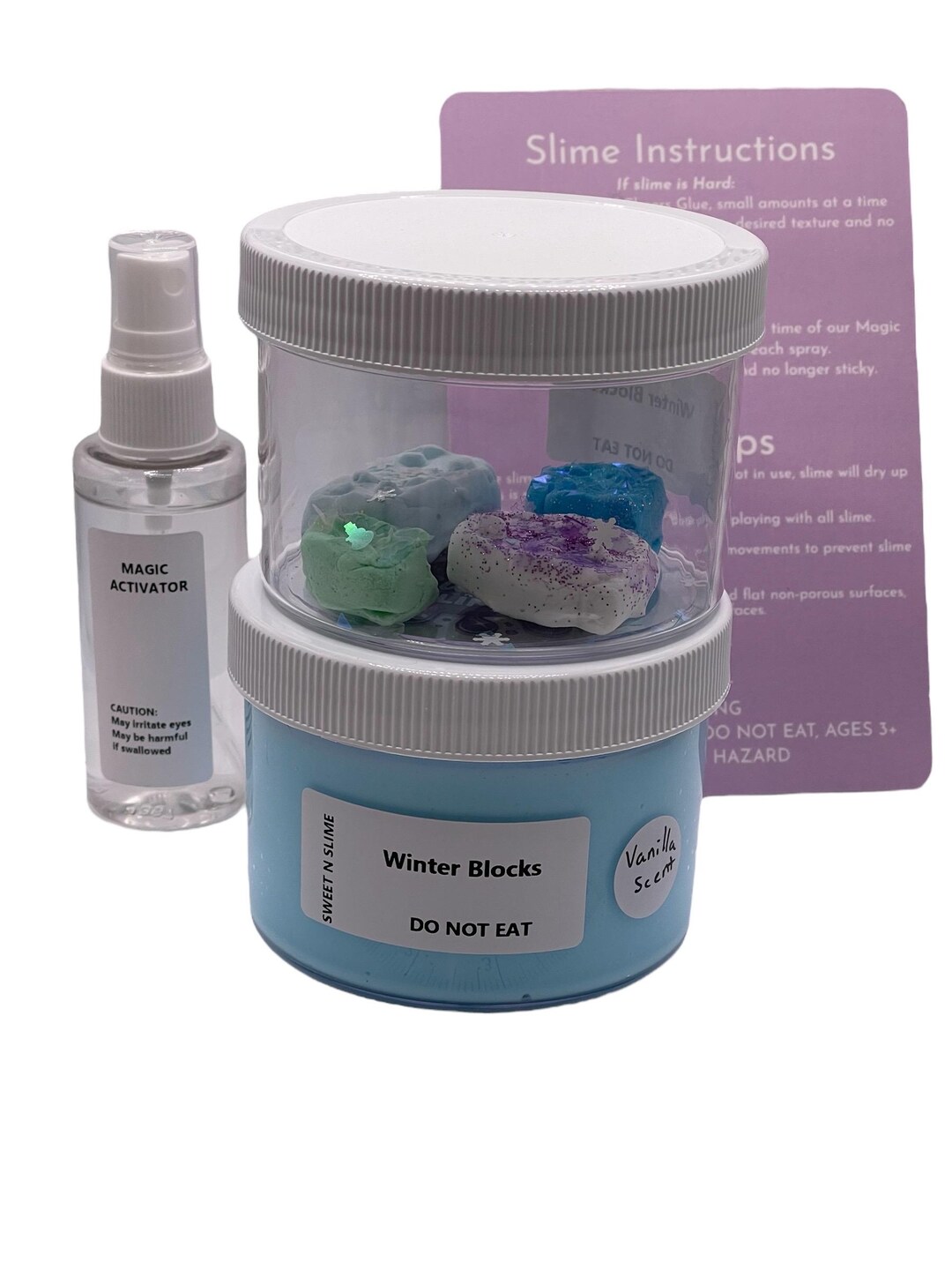 Winter Blocks Handmade Slime - Etsy