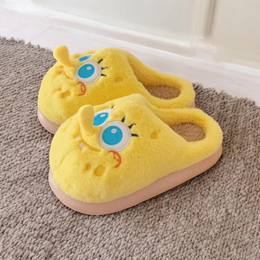 Cute Spongebob and Patrick Slippers Fun Cartoon Bikini Bottom Indoor ...