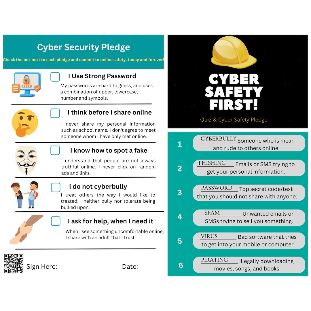 Cyber Safety Pledge and Quiz for Kids | Cyber Security Quizzes ...