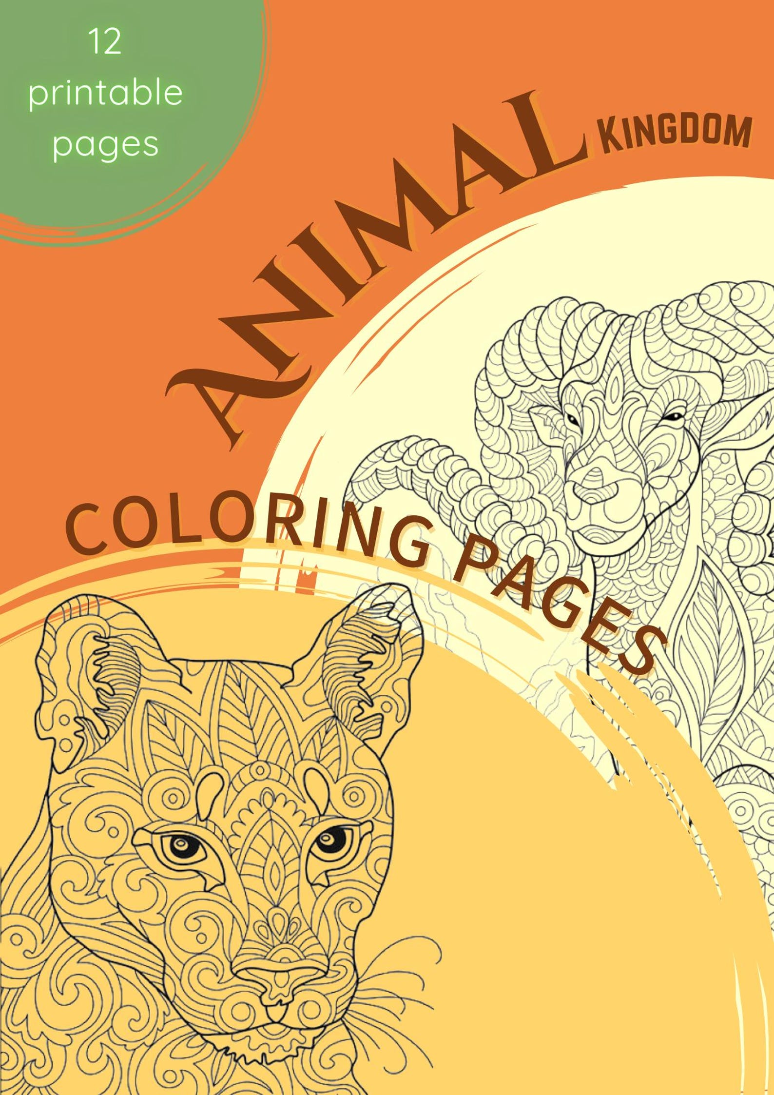 Wild Wonders: Animal Kingdom Coloring Book for Relaxation & Creativity ...