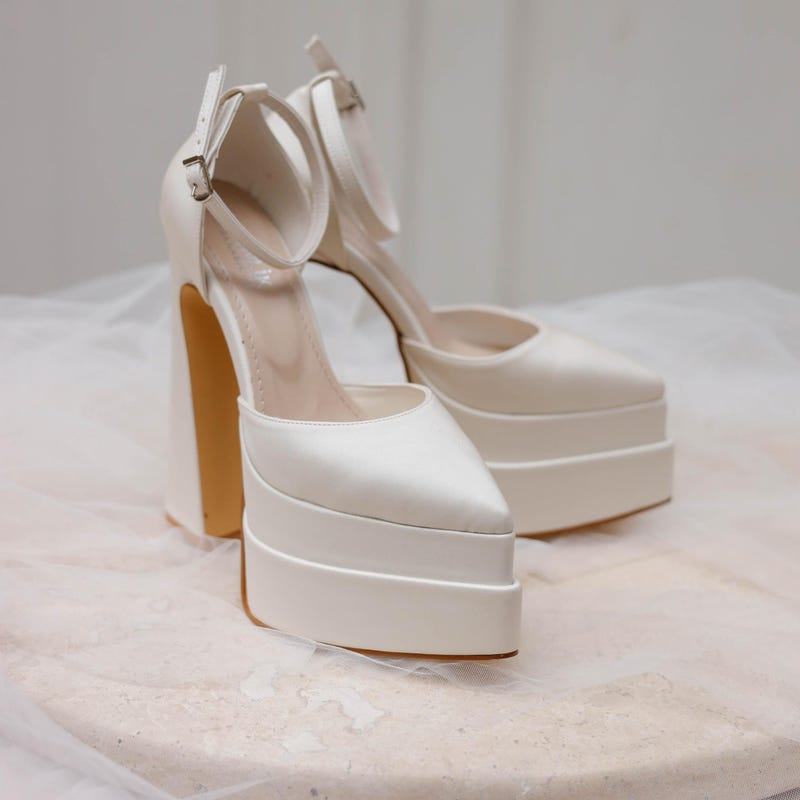 White Sandals High Heels - Etsy UK