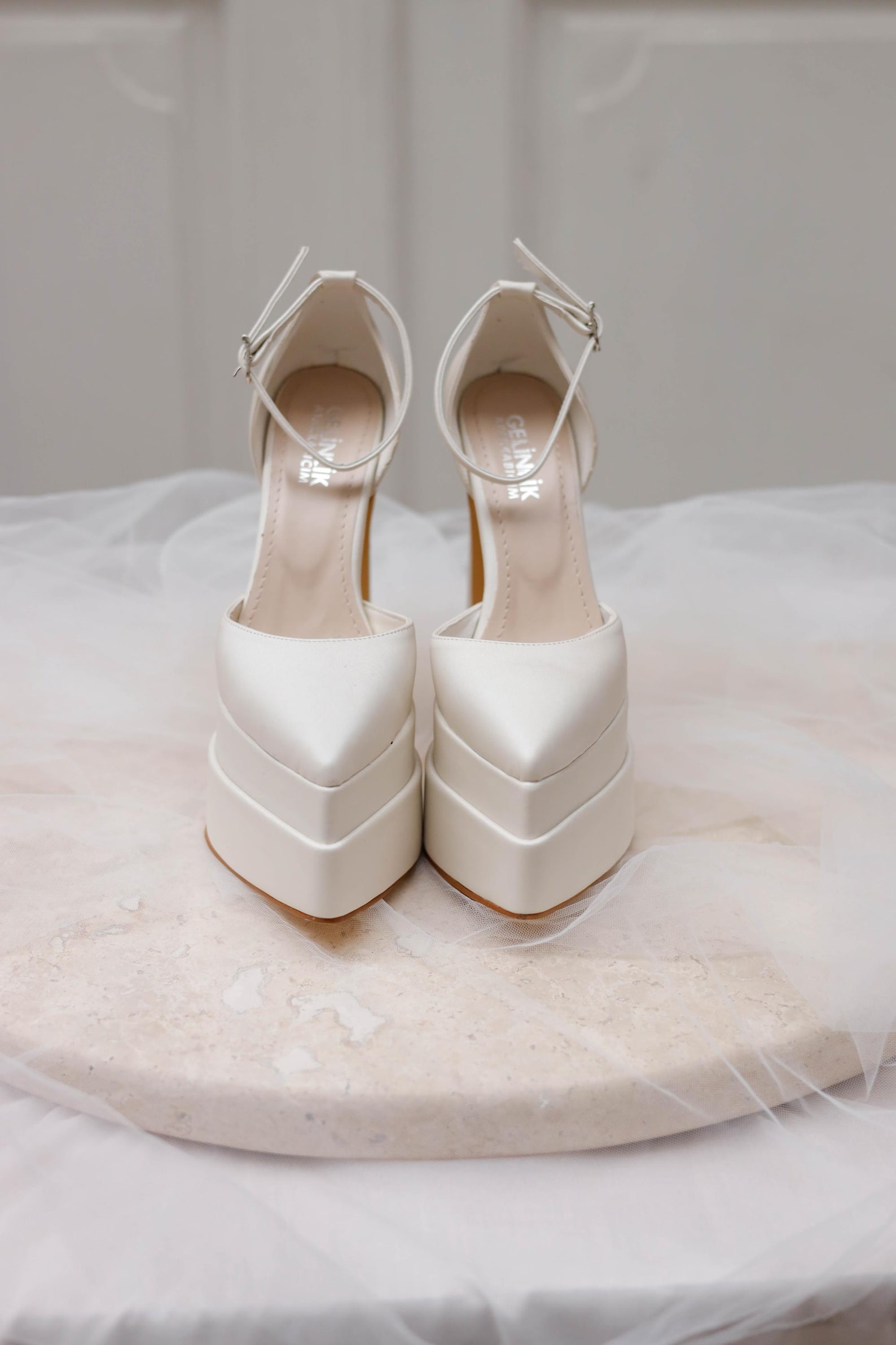 Handmade Satin Bridal Platform Heels: Elegant Wedding Shoes (sizes 33 ...