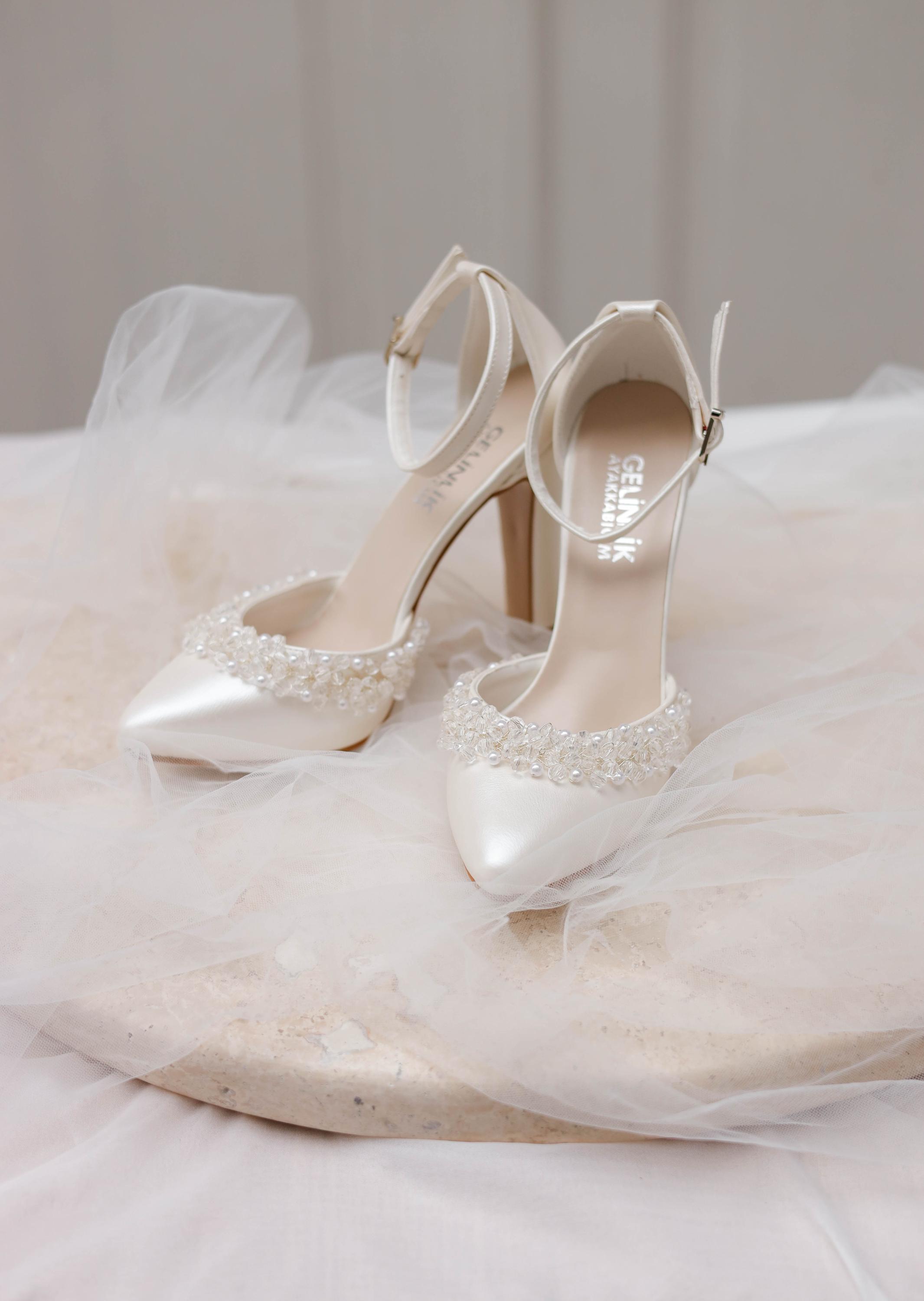 Handmade Pearl Bridal Shoes: Elegant Satin Wedding Heels - Etsy