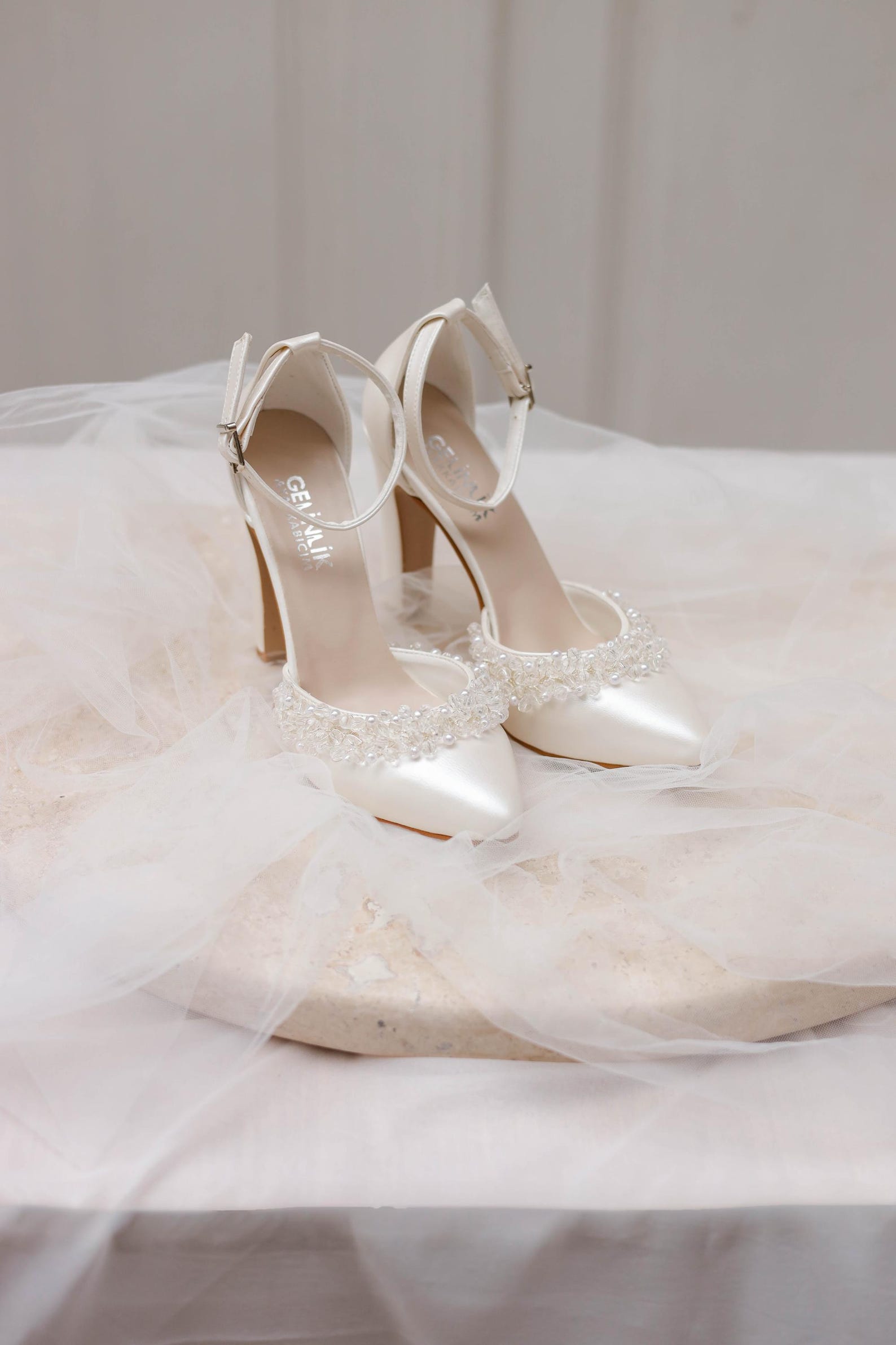 Handmade Pearl Bridal Shoes: Elegant Satin Wedding Heels - Etsy