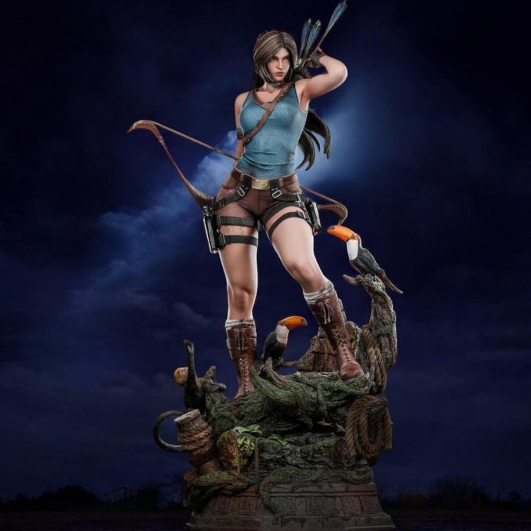 Lara Croft Figure STL File, Lara Croft STL, 3D Lara Croft Model File ...