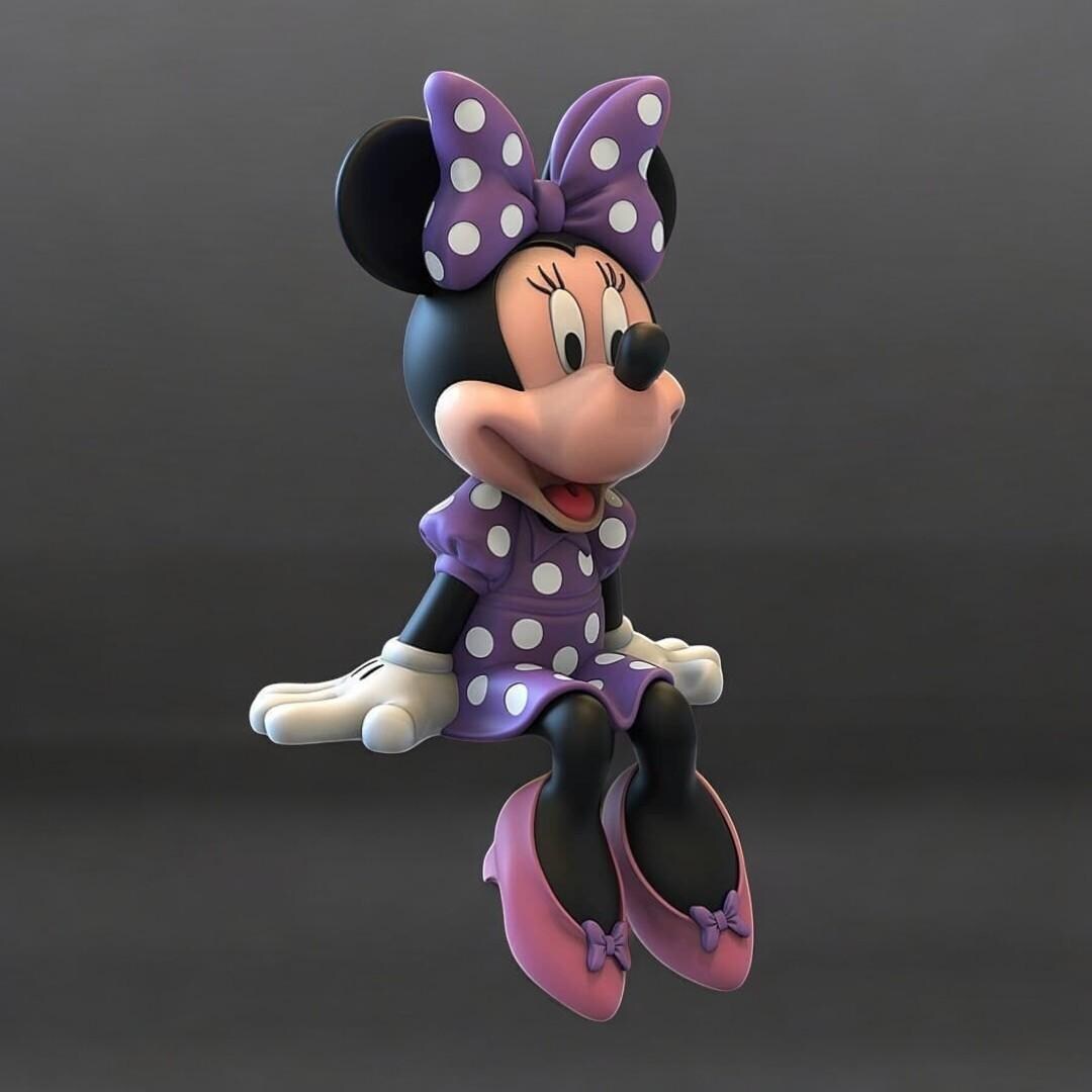 Minnie Mouse Figure STL File, Minnie Mouse STL, 3D Minnie Mouse Model ...