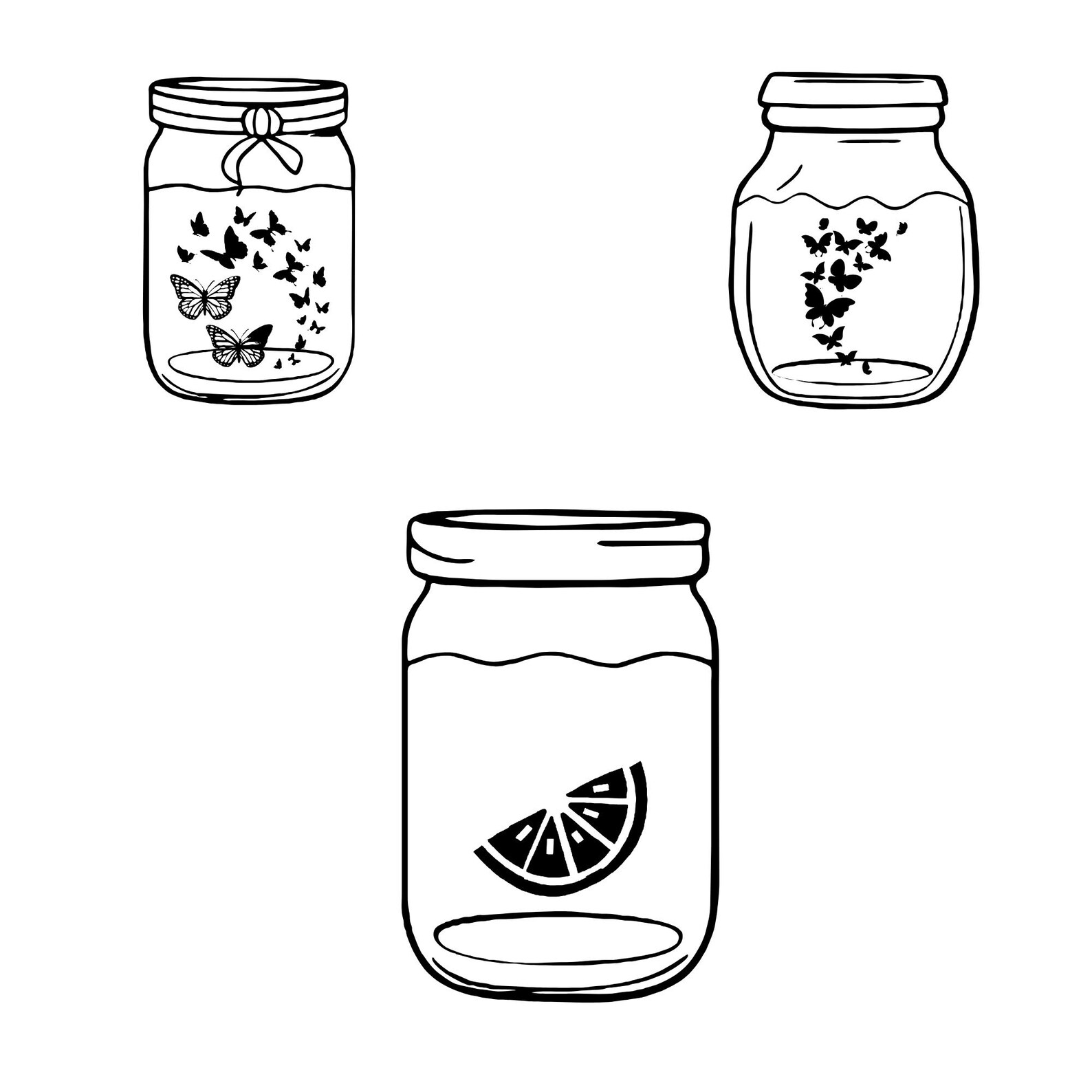 Mason Jar Svg Bundle, Mason Jar Svg File, Mason Jars, Glass Jar, Laser ...