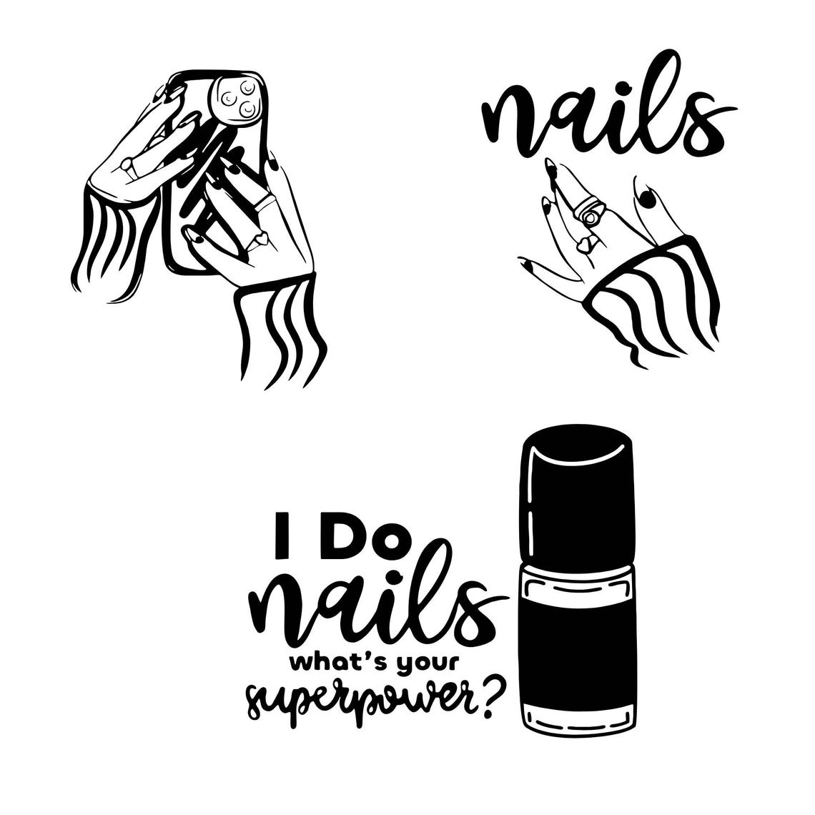 Nail Tech Life Svg Bundle, Makeup Clipart, Salon Life Vector, Nail ...
