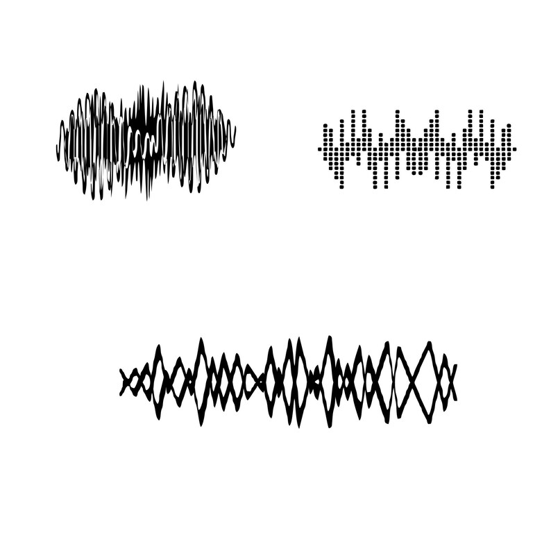 Sound Wave Svg Bundle, Sound Wave Clipart, Wave Vector, Sound Wave ...