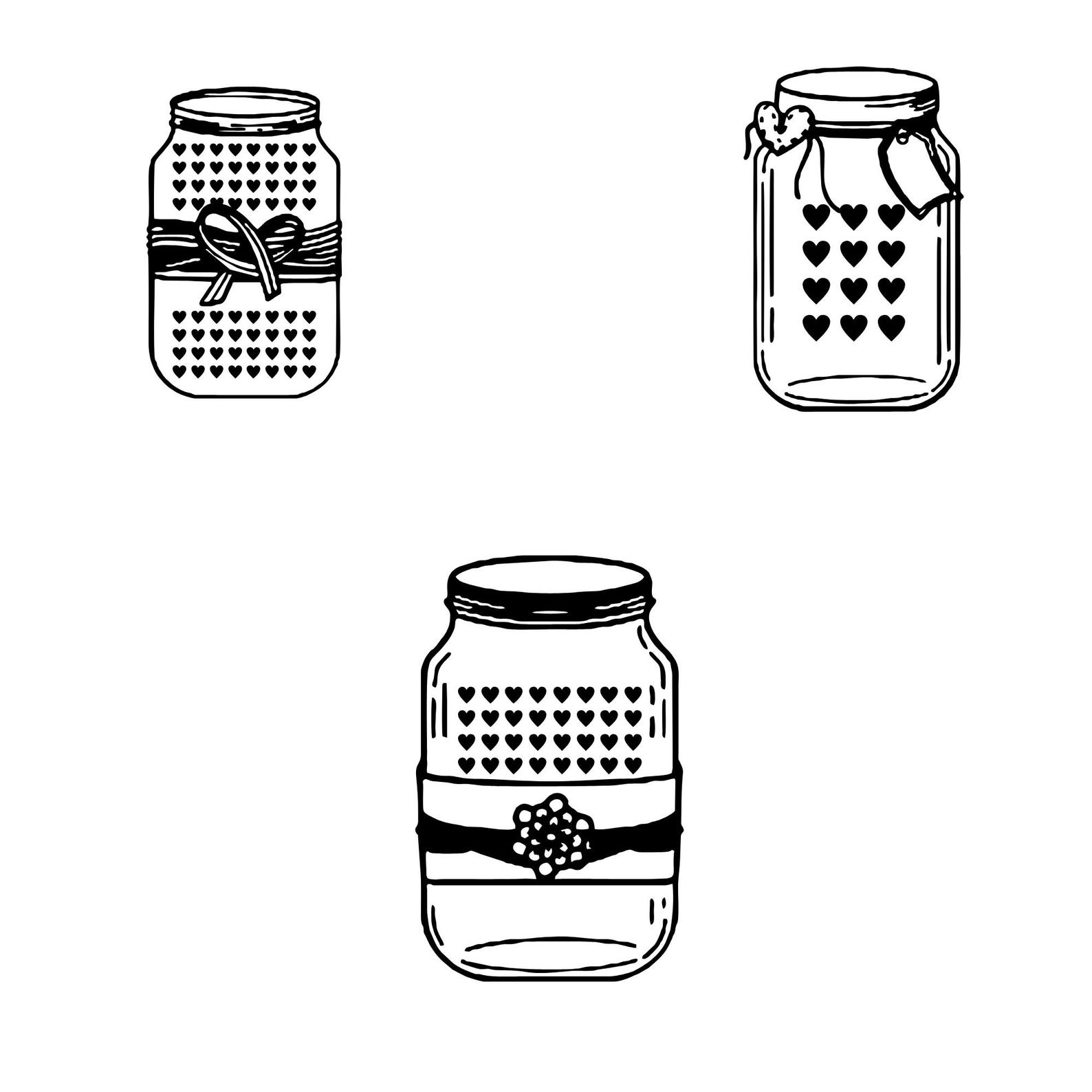 Mason Jar Svg Bundle, Mason Jar Svg File, Mason Jars, Glass Jar, Laser ...