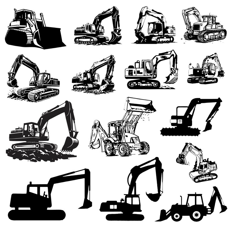 Excavator Svg Bundle, Construction Truck Clipart, Construction Svg ...
