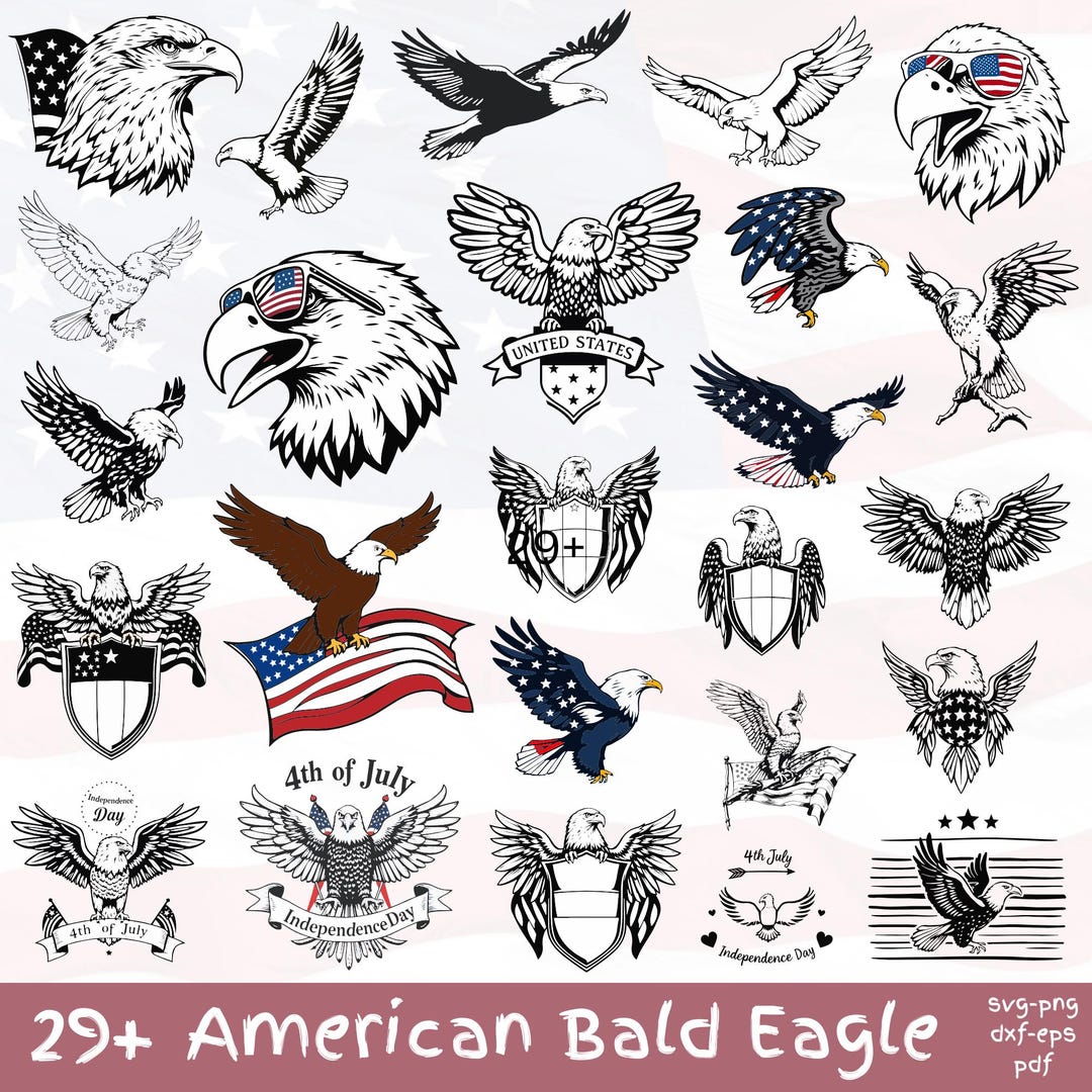 American Eagle Svg, Patriotic Eagle Png, Svg Files for Cricut, 4th July ...
