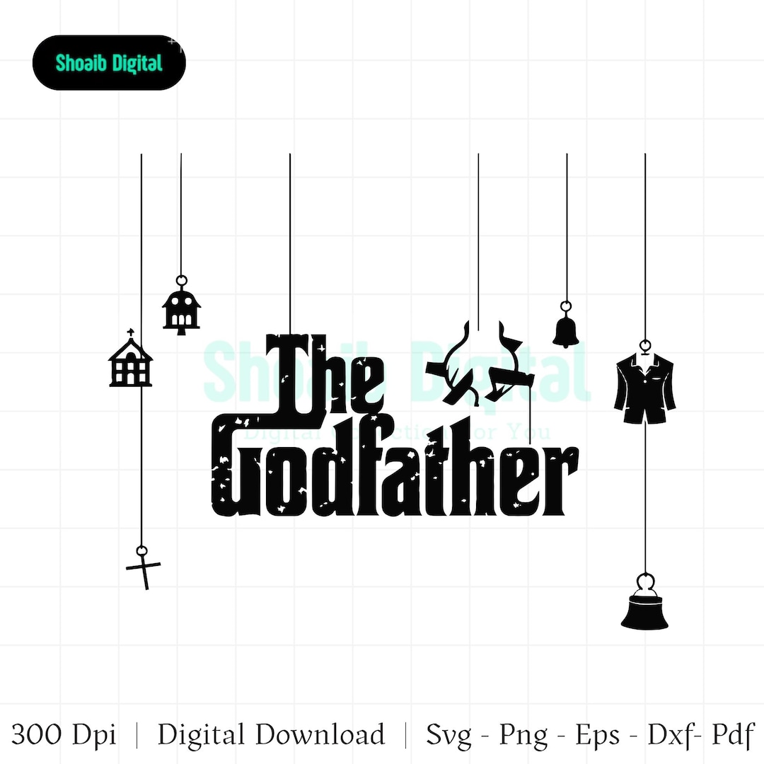 Godfather Svg, Godfather Clipart, Godfather Vector, Godfather Decal ...