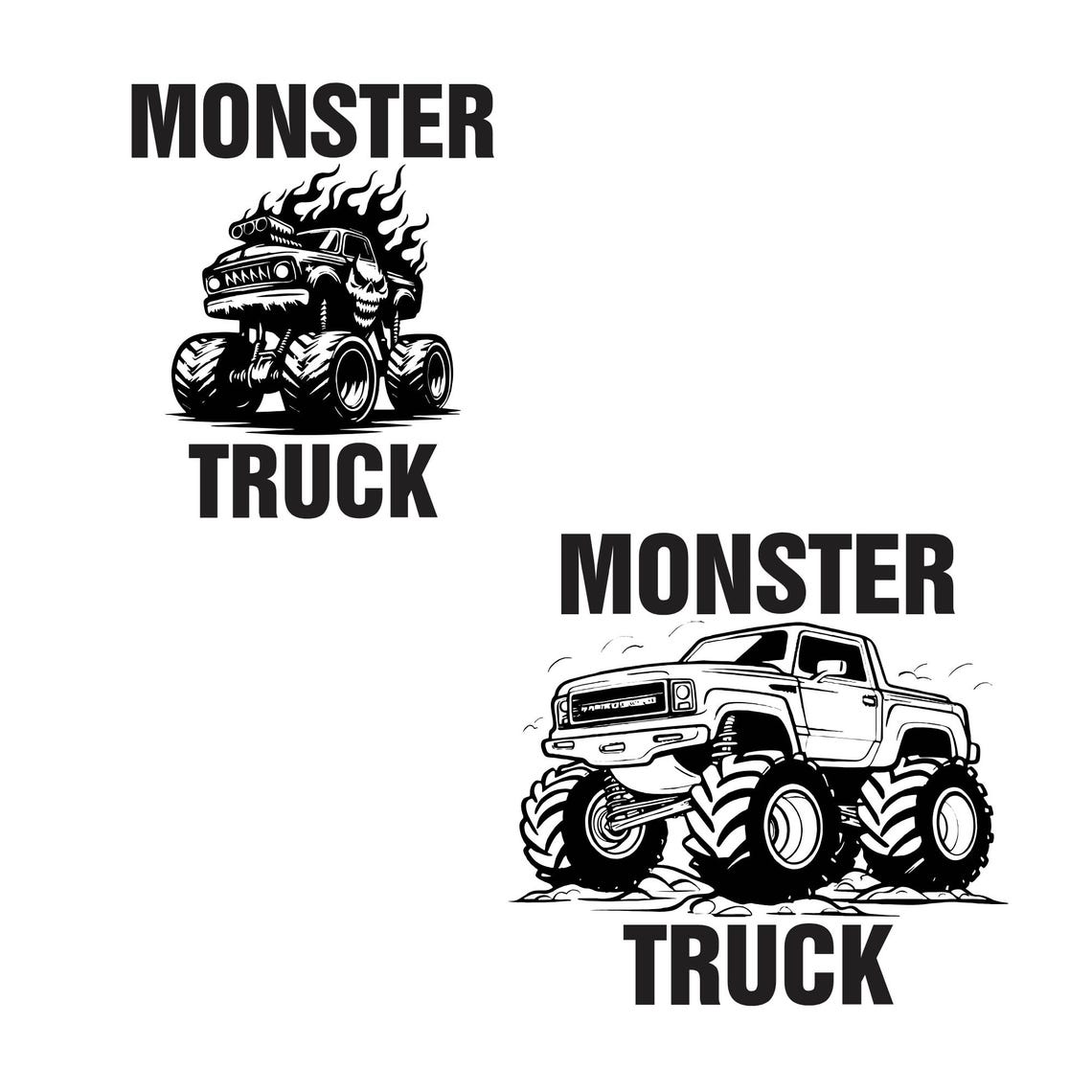 Monster Truck Svg Bundle, Truck Png, Racing Svg, off Road Svg, Laser ...