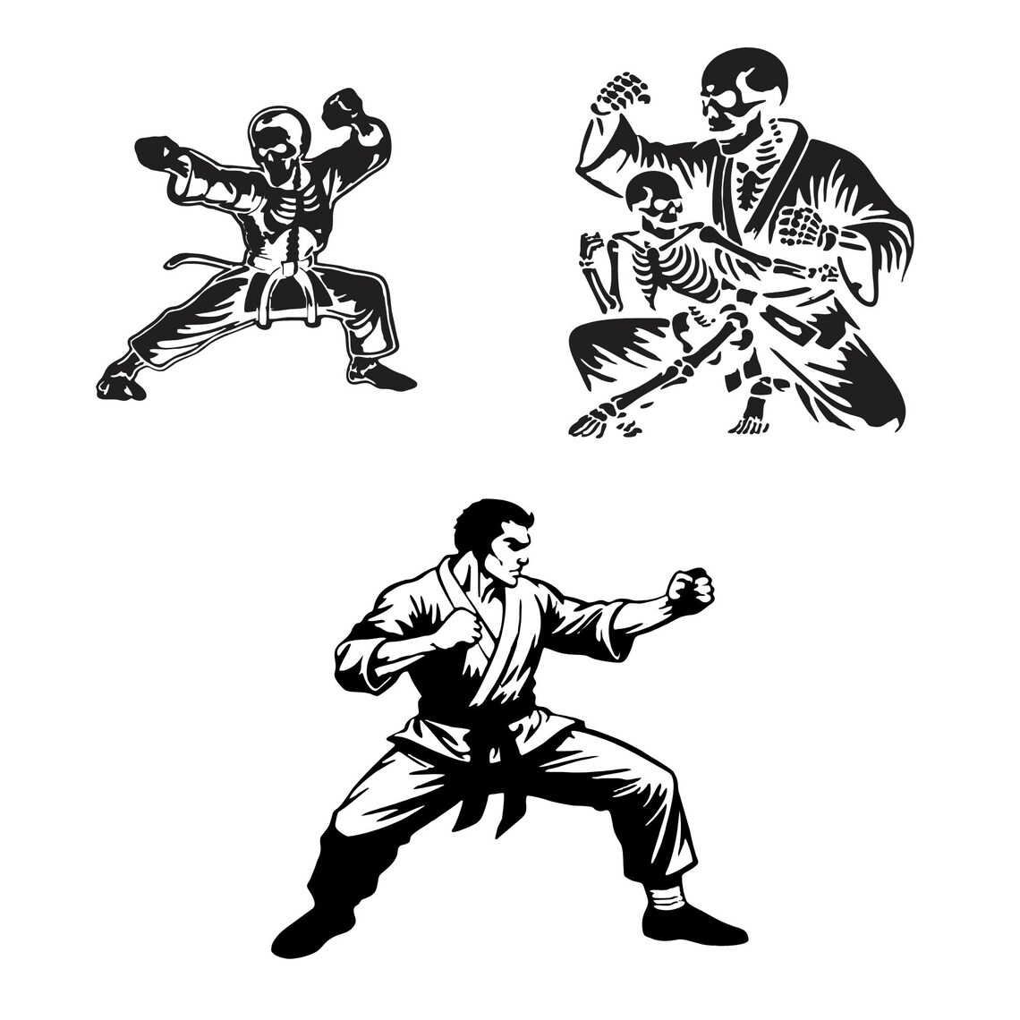Karate Svg Bundle, Kung Fu Clipart, Taekwondo Vector, Karate Decal ...