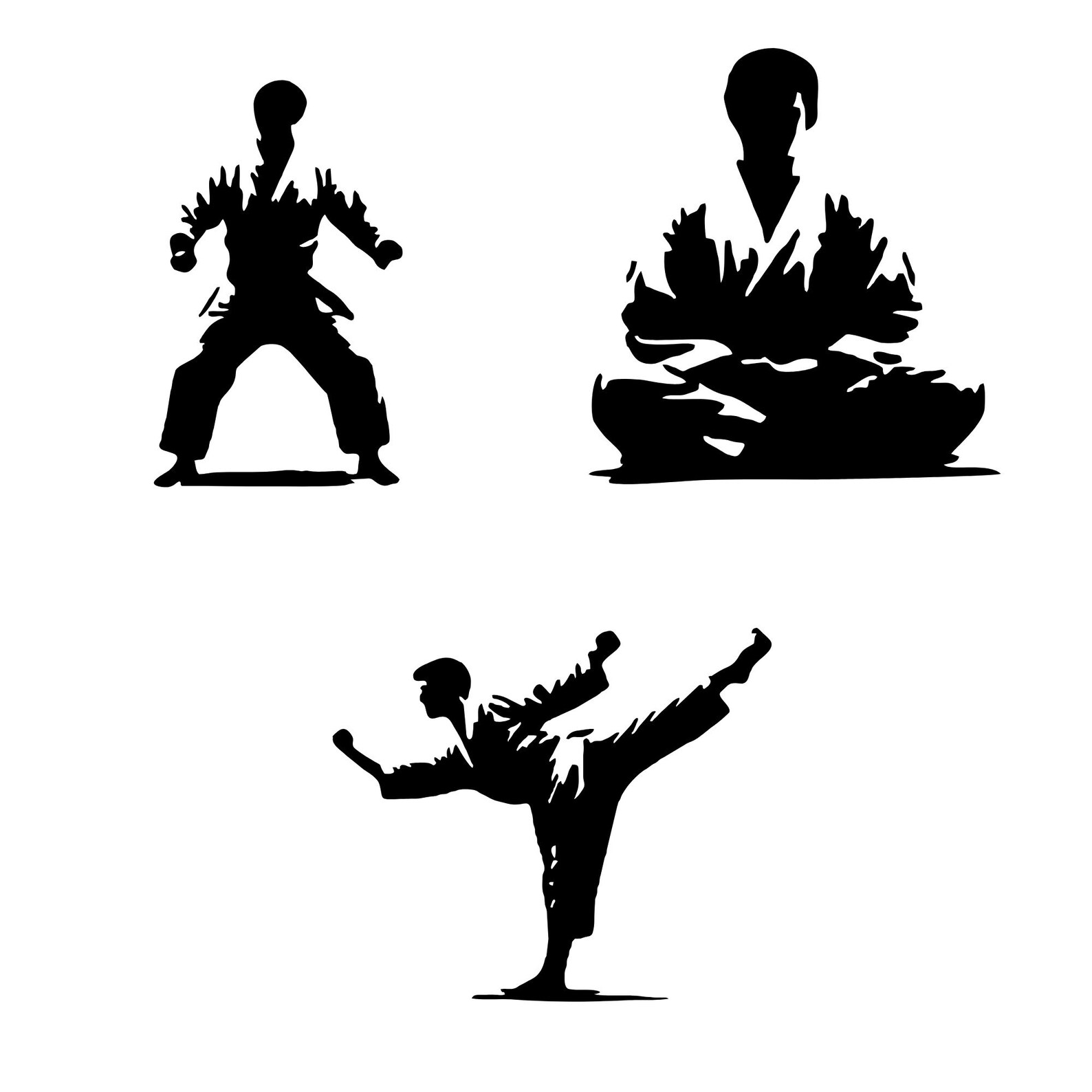 Karate Svg Bundle, Kung Fu Clipart, Taekwondo Vector, Karate Decal ...