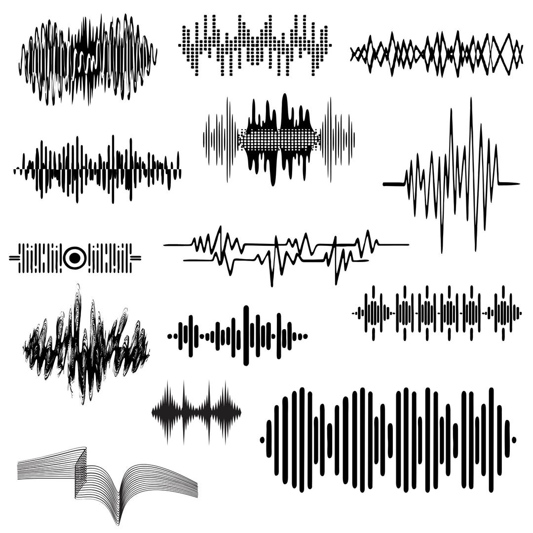 Sound Wave Svg Bundle, Sound Wave Clipart, Wave Vector, Sound Wave ...