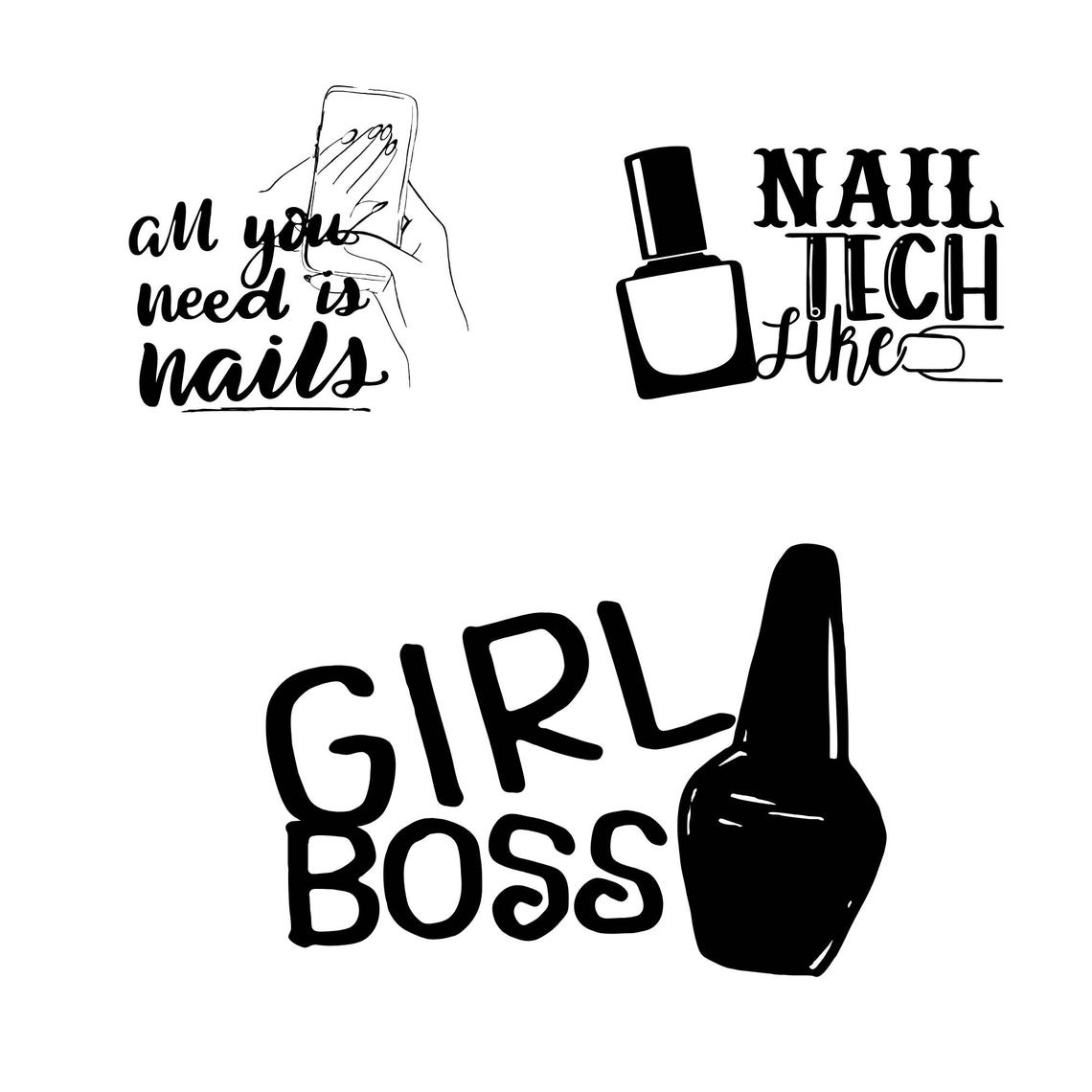 Nail Tech Life Svg Bundle, Makeup Clipart, Salon Life Vector, Nail ...