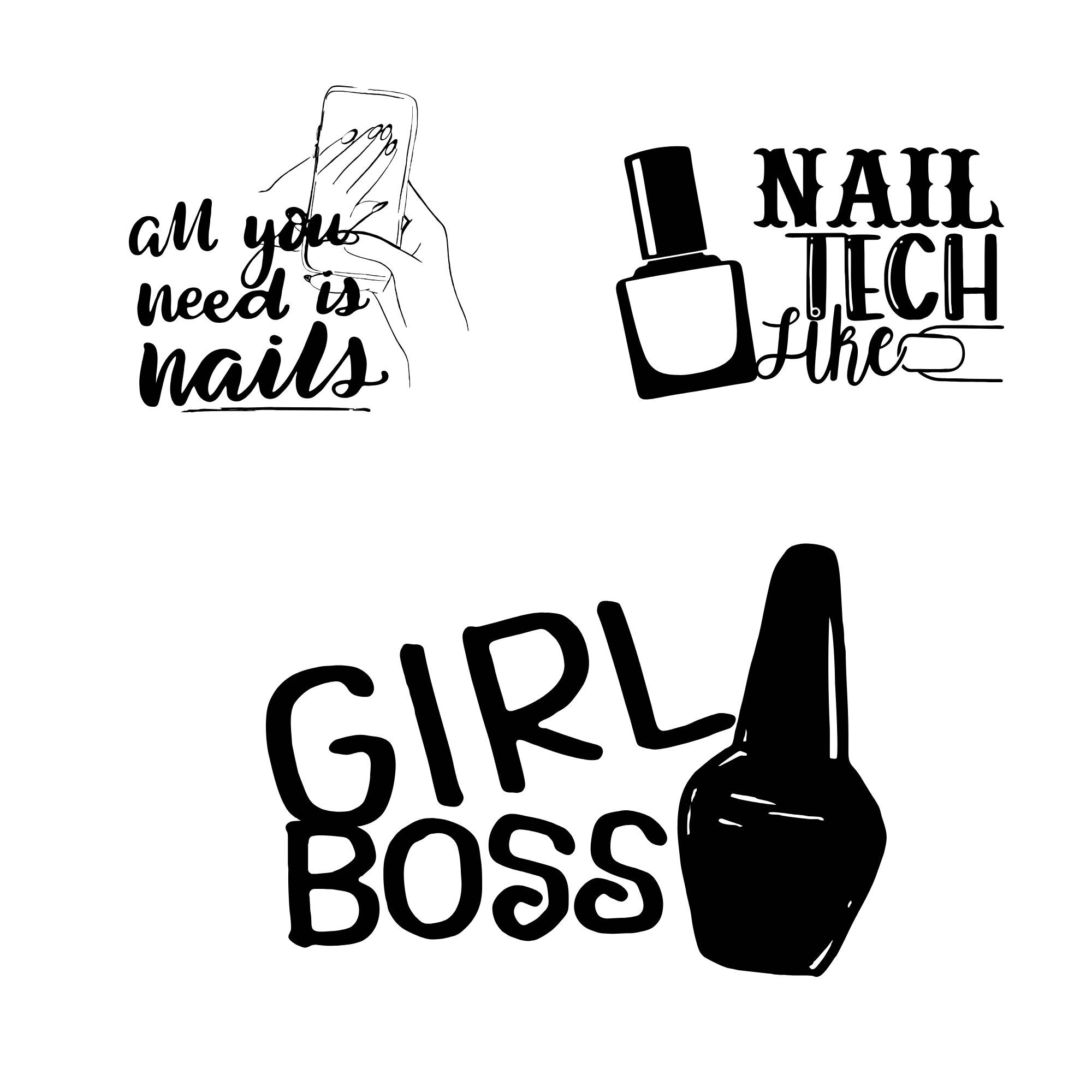 Nail Tech Life Svg Bundle, Makeup Clipart, Salon Life Vector, Nail ...