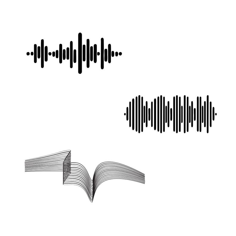 Sound Wave Svg Bundle, Sound Wave Clipart, Wave Vector, Sound Wave ...