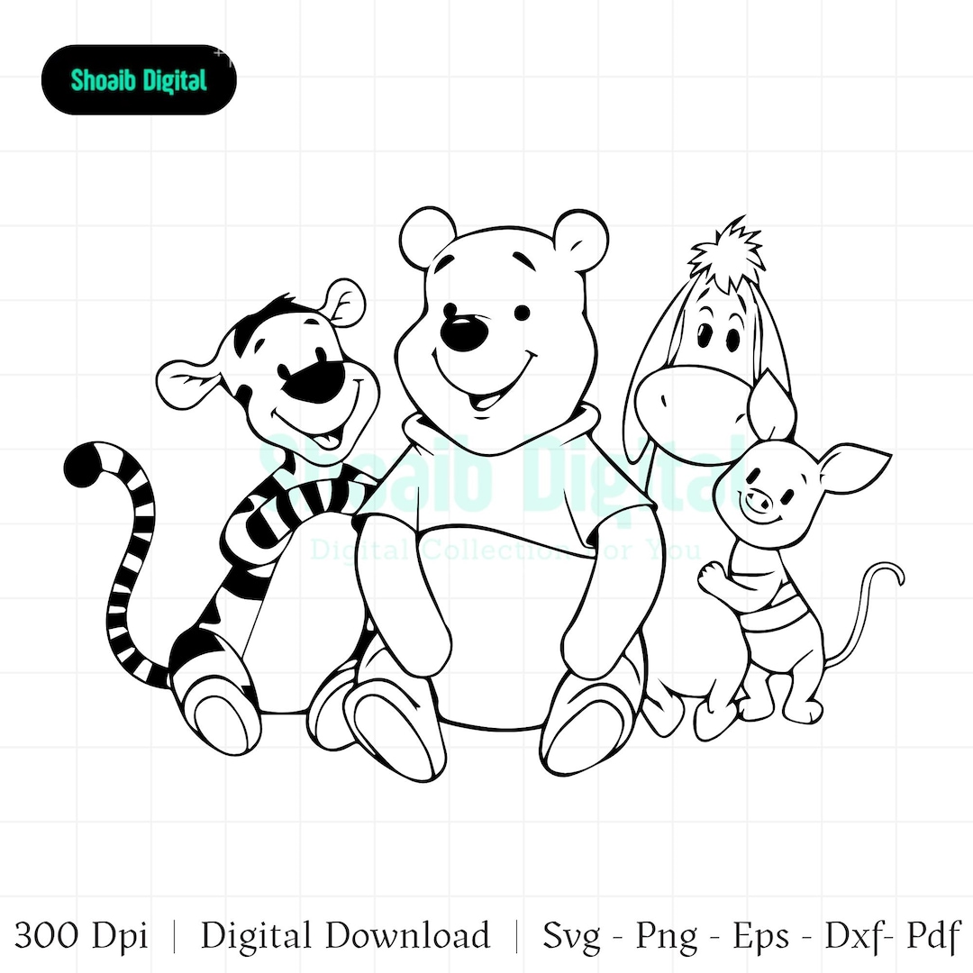 Layered Cut File Cartoon SVG.PNG File for Cricut, Instant Downlaod ...