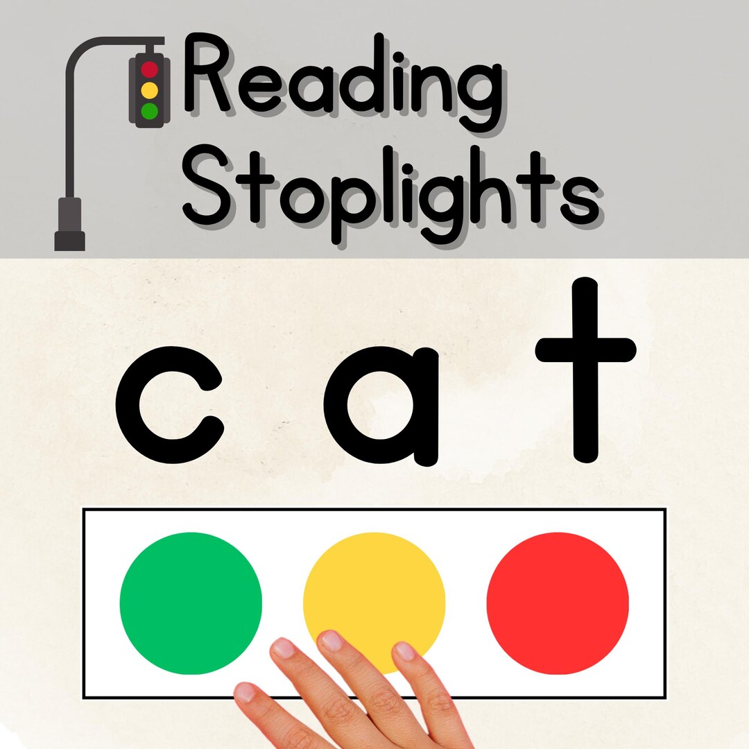Homeschool Early Literacy CVC Reading Stoplights – Decodable Phonics ...