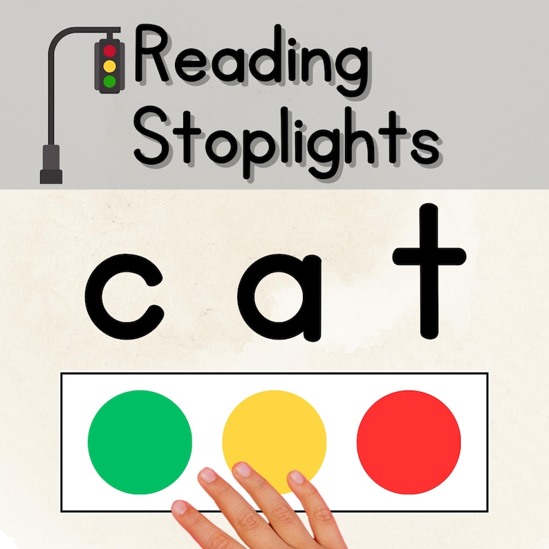 Homeschool Early Literacy CVC Reading Stoplights – Decodable Phonics ...