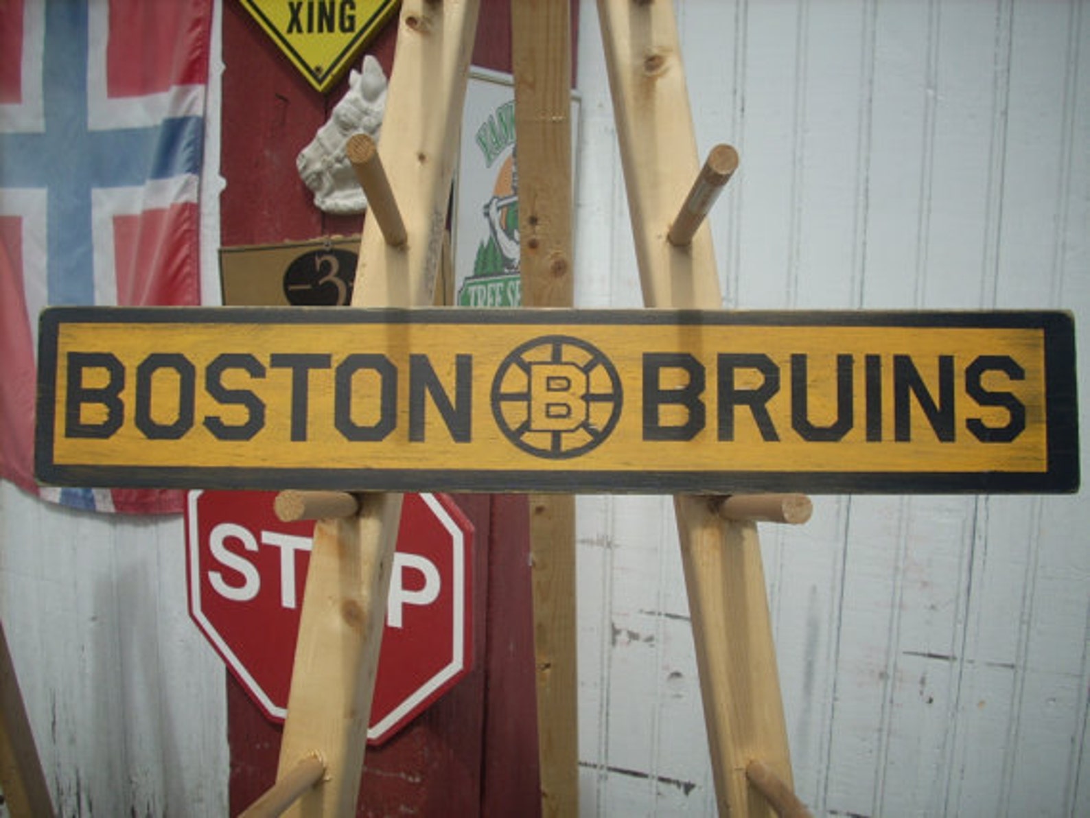 Boston Bruins Sign Shabby Chic Boston Hockey Stanley Cup Primitive ...