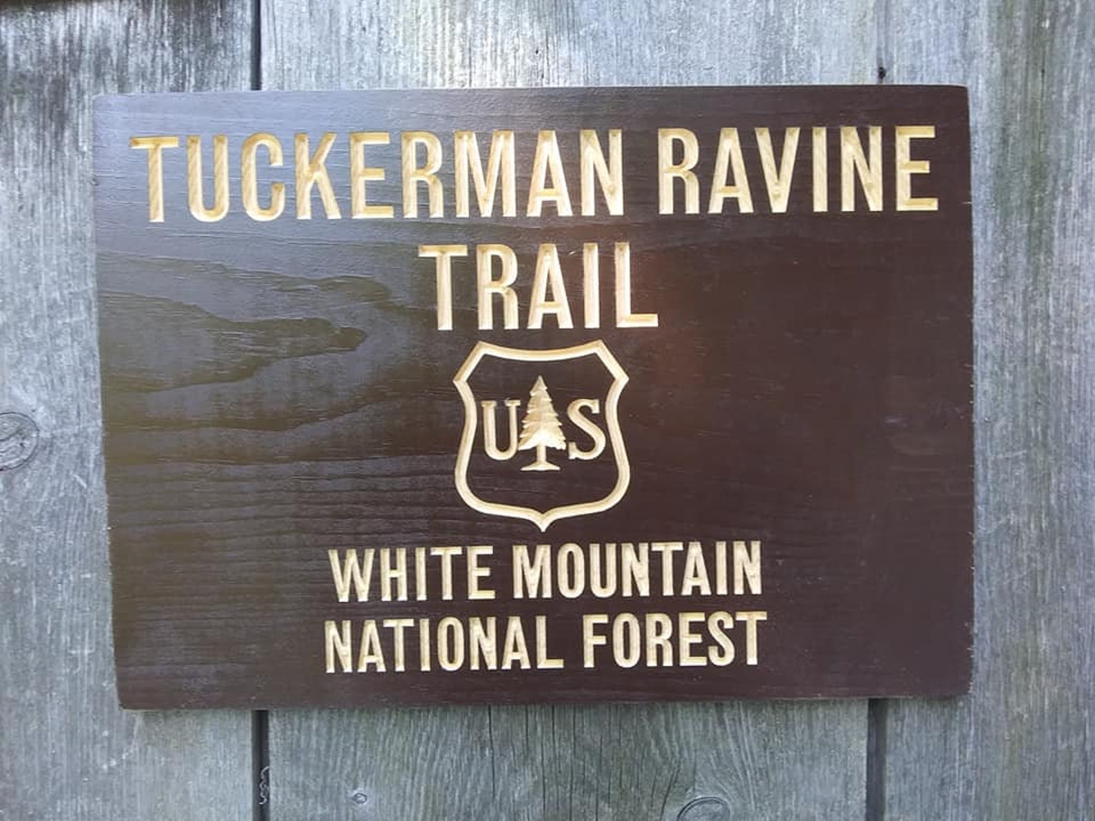 Routed / Carved Replica Tuckerman Ravine Trail Wooden Shabby | Etsy
