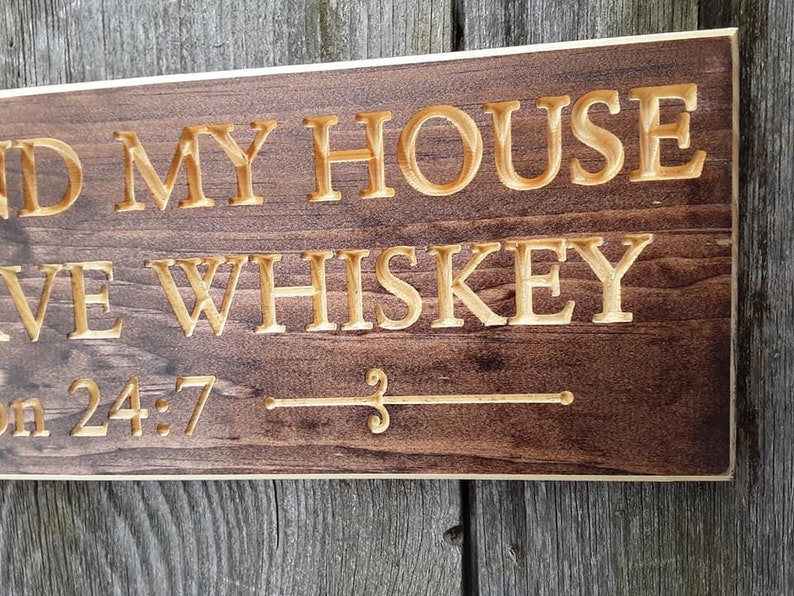 Routed Carved Painted / Stained Wood Sign as for Me and My - Etsy