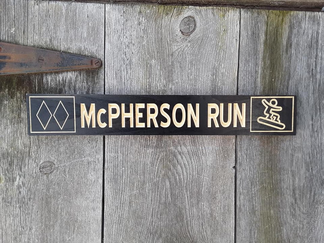 CUSTOM Double Diamond Snowboard Trail Snowboarding Riding Trail Sign ...