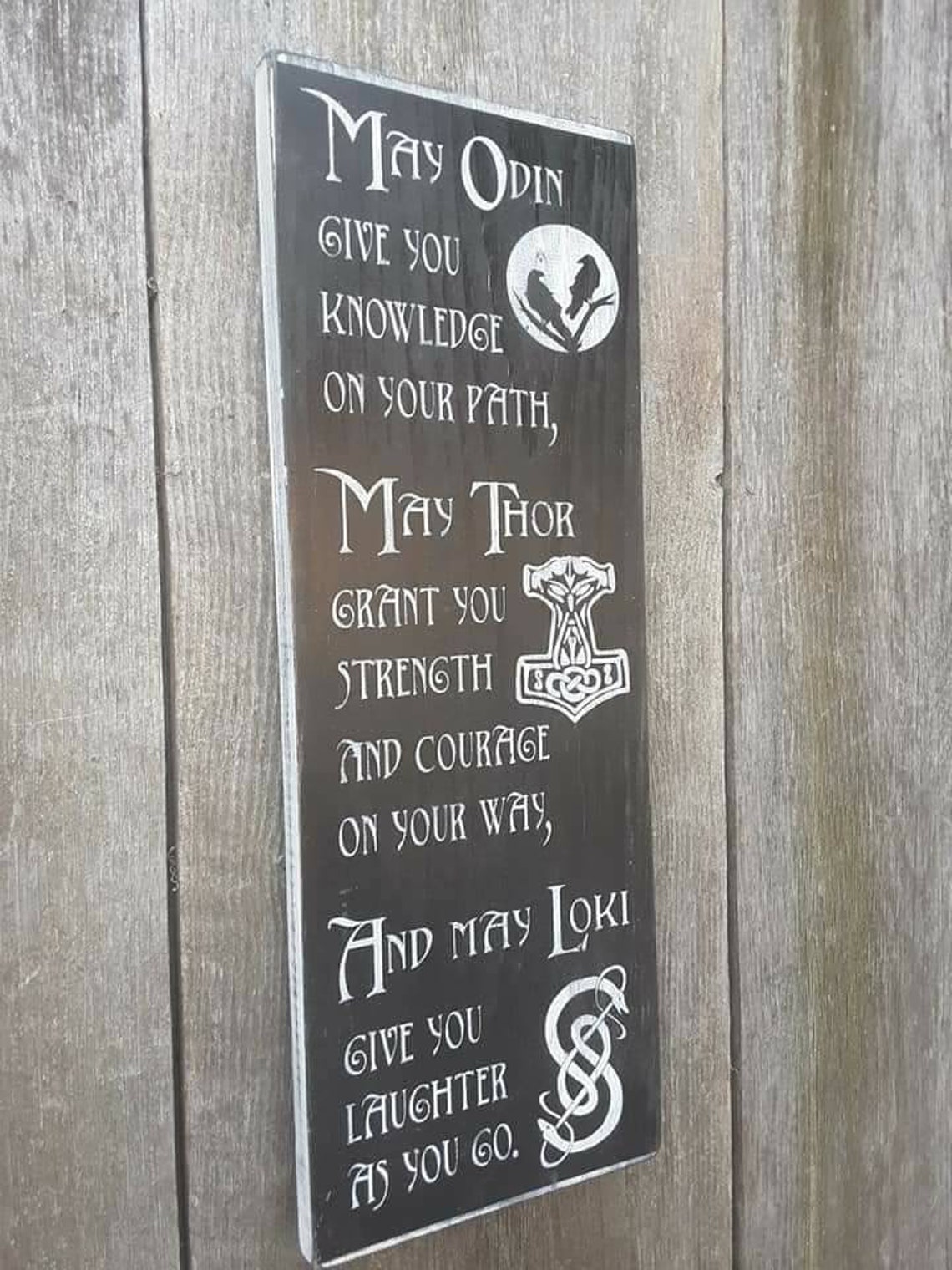 Viking Blessing Sign Viking Gift Scandinavian Gift Thor - Etsy