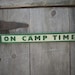 ON CAMP TIME Sign Shabby Primitive Painted Wooden Wood - Etsy