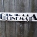 Cinema Sign Wooden Shabby Chic Painted Marquis Marquee Movies Media ...