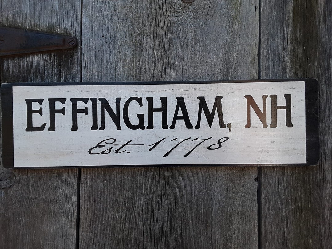 CUSTOM Your Town and Est. Date Painted Wood Sign - Etsy