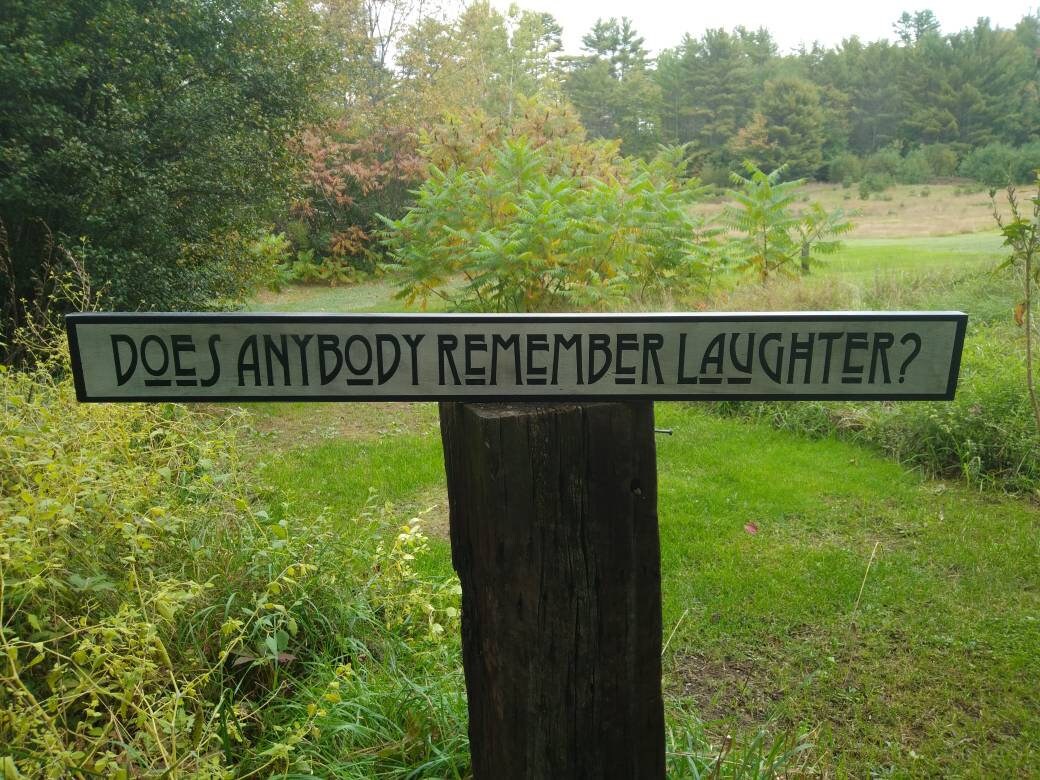 Does Anybody Remember Laughter Led Zeppelin Shabby Wood Sign Stairway ...