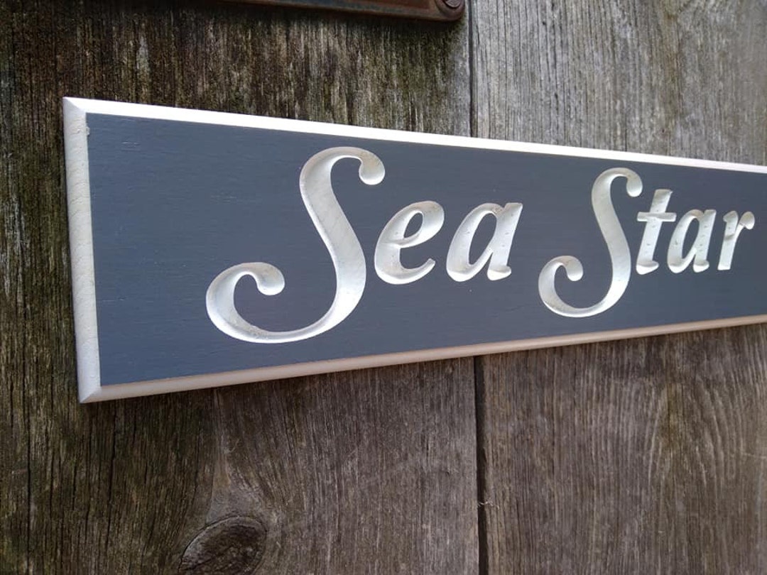 DOUBLE SIDED THICK - Painted Letter Custom Cnc Carved Routed Sign One ...