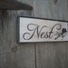 Nest Sign Birds in a Nest Painted Shabby Wooden Sign Cottage Shabby ...
