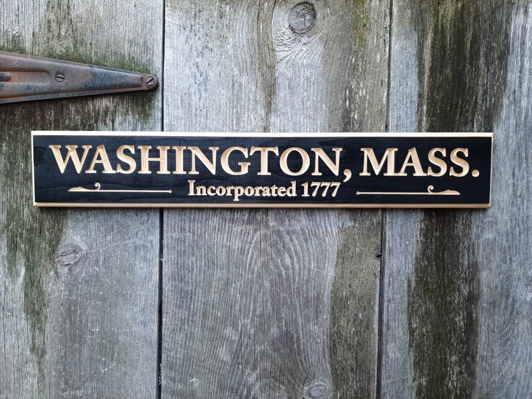 CUSTOM Town or City Name With Established Personalized 4x24 CNC Carved ...