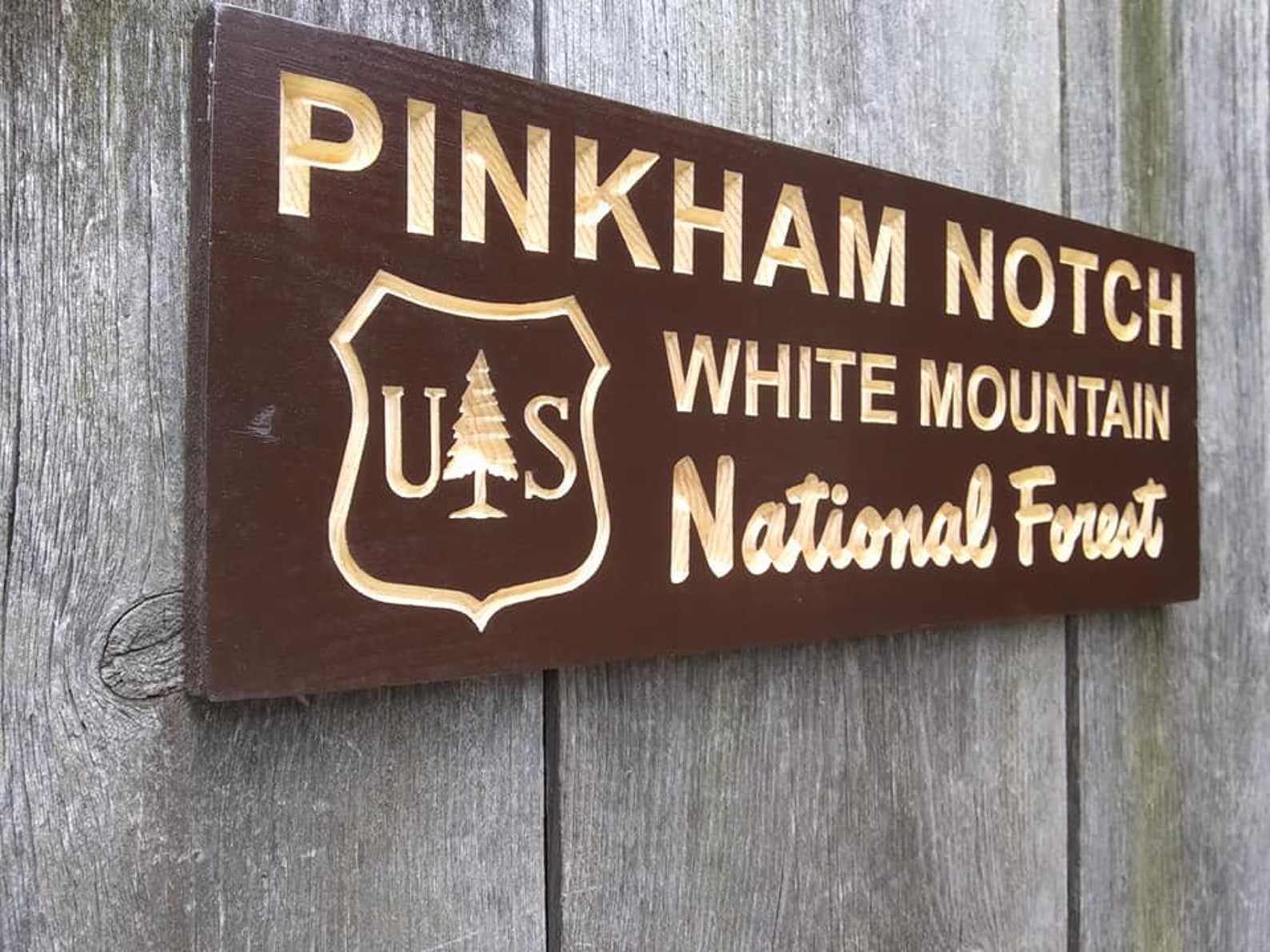 Routed / Carved Replica Pinkham Notch White Mountain National Forest ...