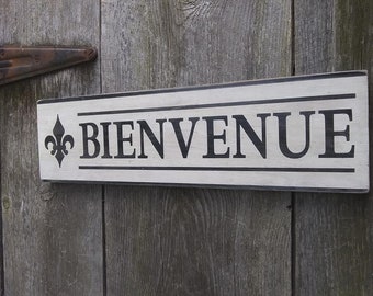 Wood Sign Bienvenue - Etsy
