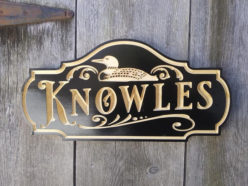 CUSTOM Routed Carved Family Name 1.5 THICK Spruce Sign - Etsy