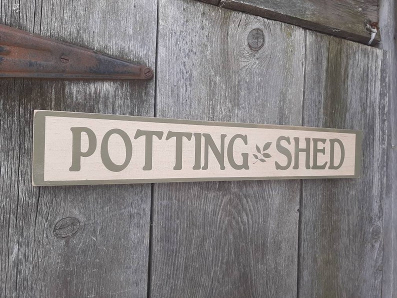 Potting Shed Sign Wooden Shabby Chic Farm Gardening Sign - Etsy