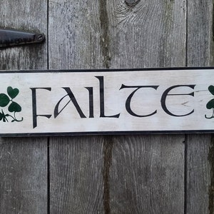 Failte Irish Welcome Wooden Shabby Primitve Distressed Sign With ...
