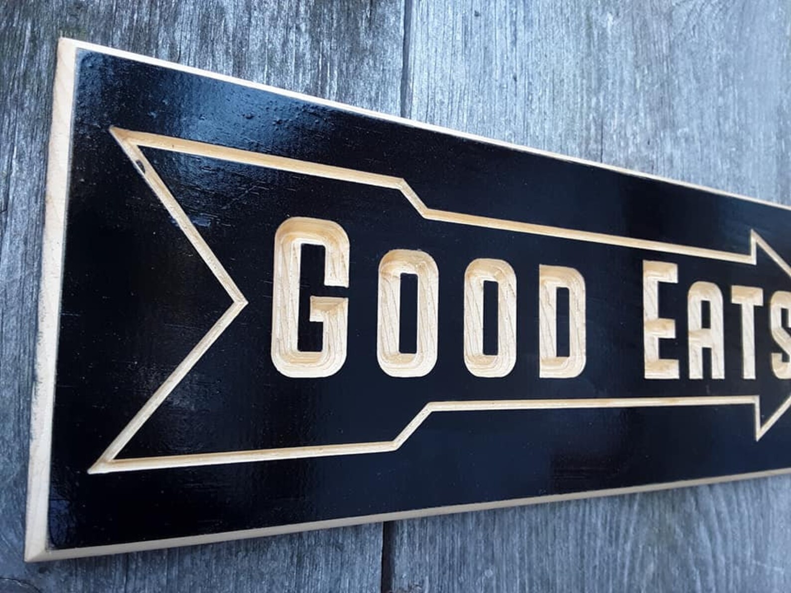 Routed Carved Engraved Painted Wood Sign Good Eats Sign Served | Etsy