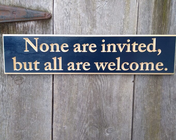 CUSTOM 2 Line CNC Carved Routed Sign Two Lines Simple Layout. - Etsy