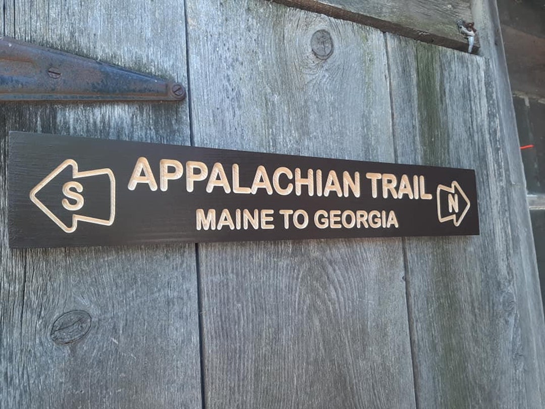 Appalachian Trail Sign Hiker Trail Hiking Trail Sign Routed Carved Sign ...