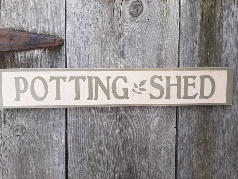 Potting Shed Sign Wooden Shabby Chic Farm Gardening Sign - Etsy