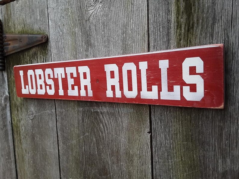 LOBSTER ROLLS Shabby Primitive Wooden Sign Ocean Beach Sailing | Etsy