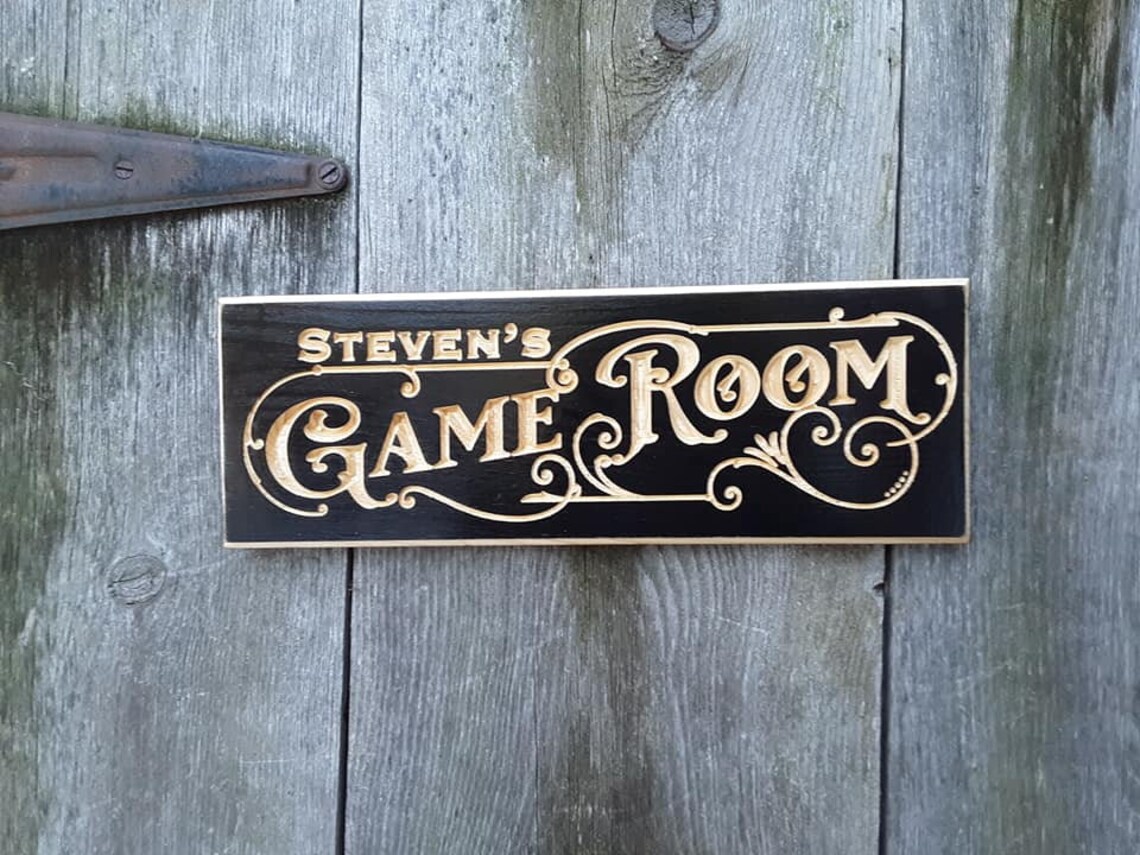 CUSTOM Game Room Sign Routed Carved Engraved Painted Sign - Etsy